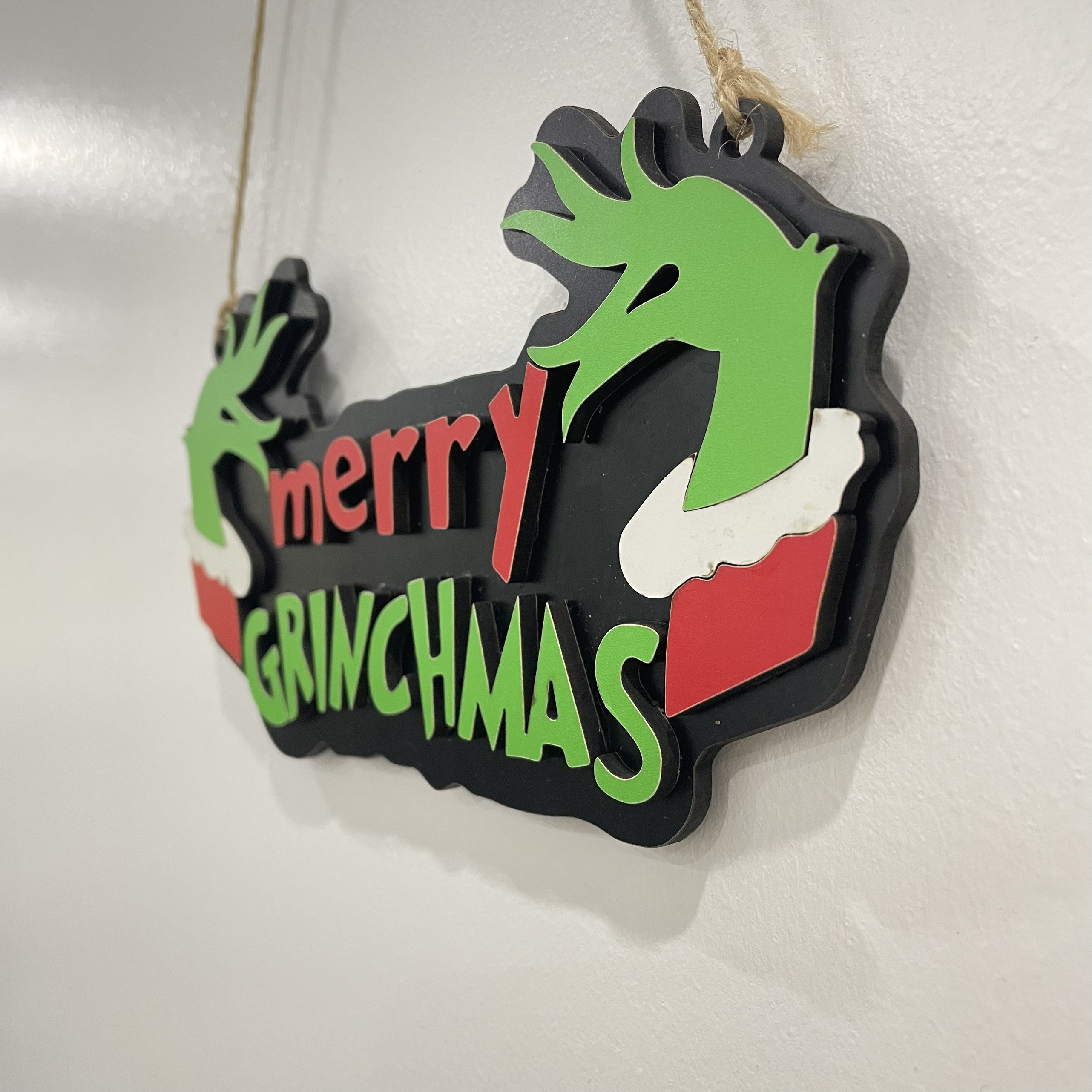 Merry Grinchmas Door Sign Grinch Door Sign Merry Christmas - Etsy