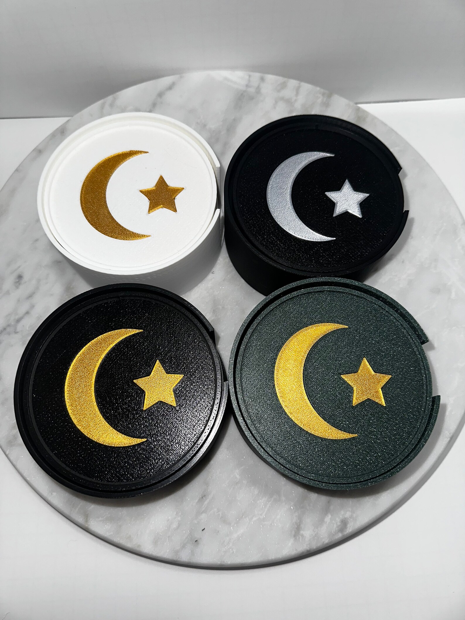Crescent Moon Helal Islamic Coasters - Etsy