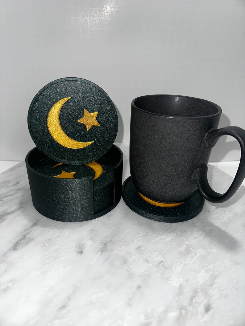 Crescent Moon Helal Islamic Coasters - Etsy