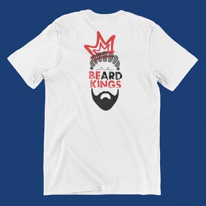 Beard Kings Black Bearded Man Gift Tee for Dads Fathers Boyfriend With ...