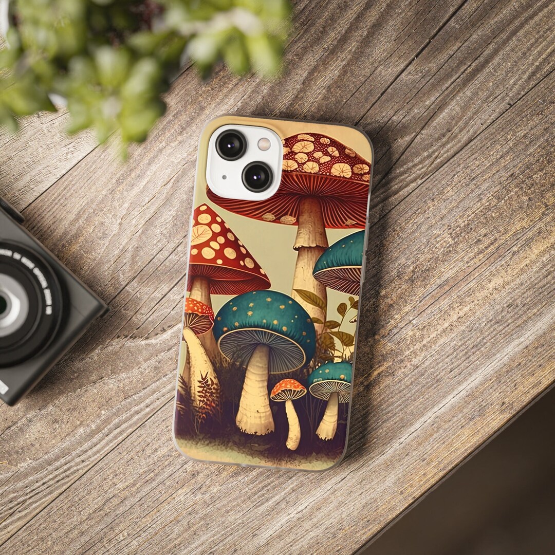 Cottagecore Phone Case, Flexible Mushroom Phone Case, Mushroom Lovers ...