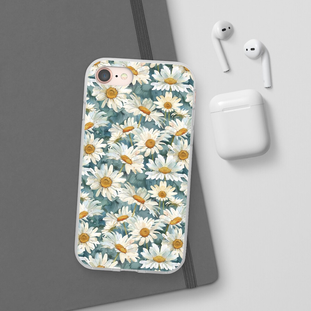 Daisy Phone Case, Flexible Case With Daisy Flower Design, Flexible ...