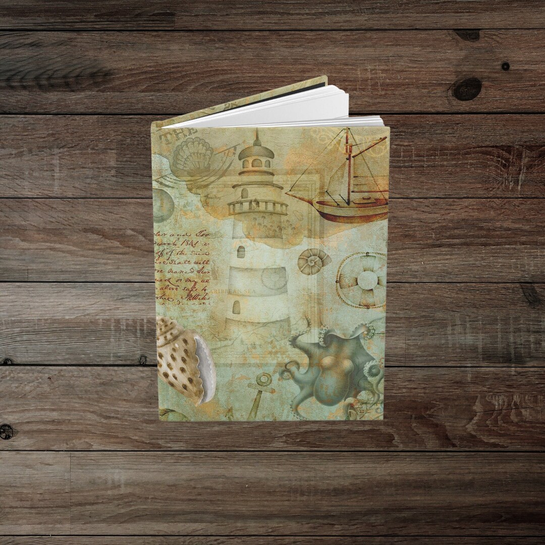 Nautical Journal, Lined Blank Personal Journal, Ocean Lovers Gift ...