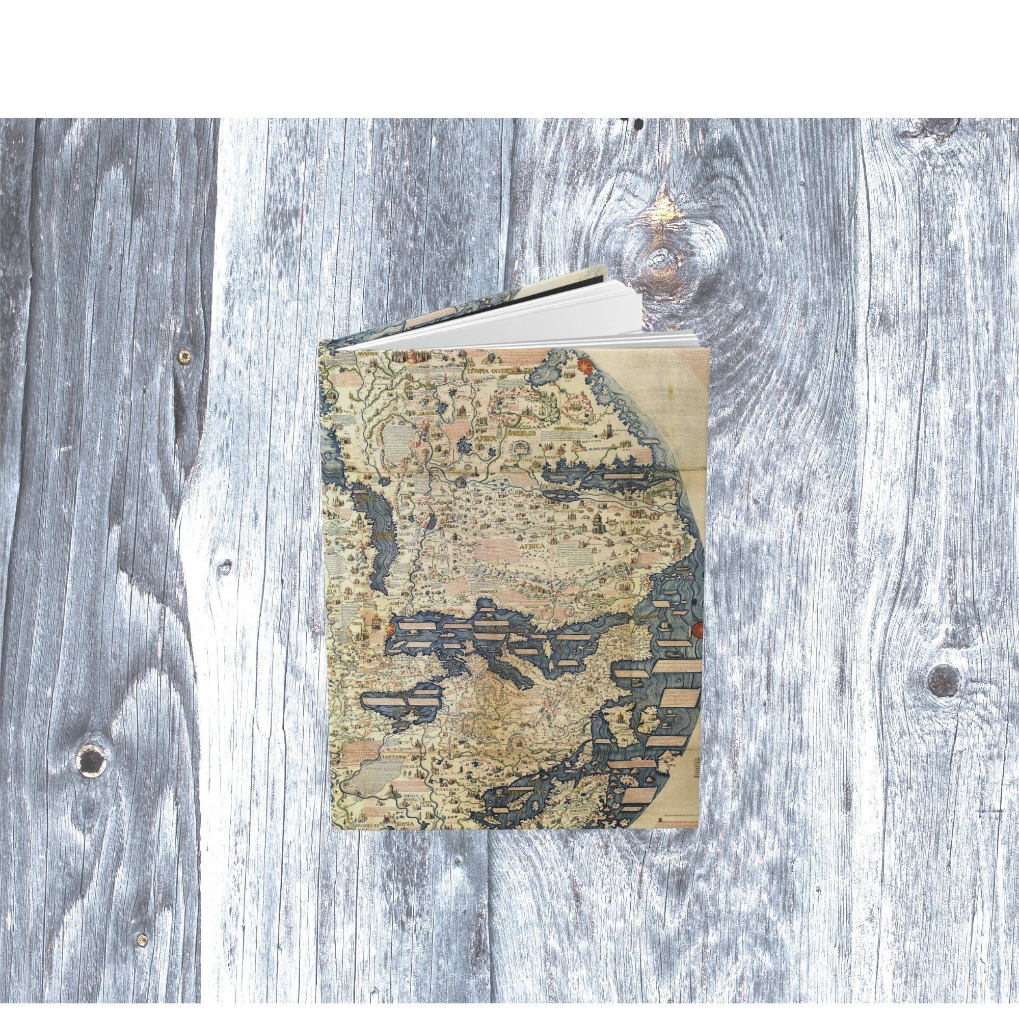 Old Map Travel Journal , Vintage Style Map Journal , Hardcover Lined ...