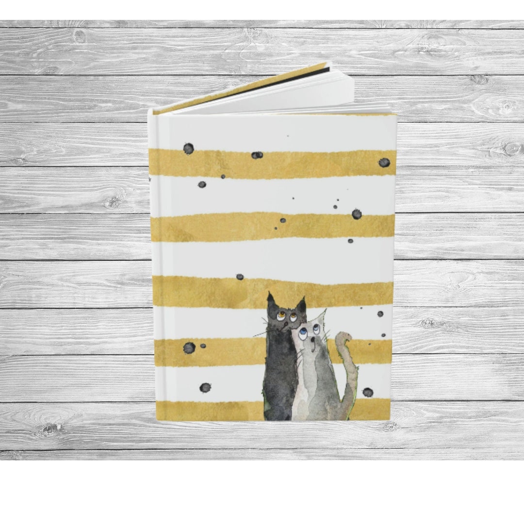 Curious Cats Hardcover Journal, Cute Cat Journal Gift for Cat People ...