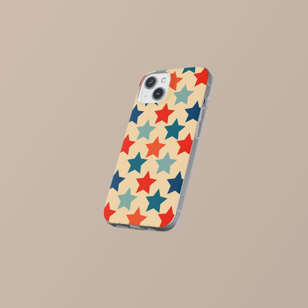 Retro Star Phone Case, Flexible Case With Retro Star Pattern, Flexible ...
