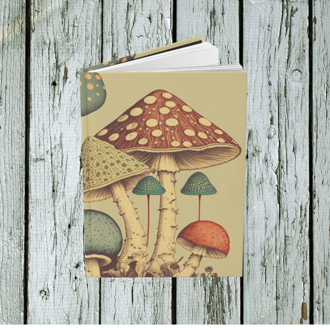 Cottagecore Journal, Mushroom Journal, Hardcover Lined Blank Personal ...