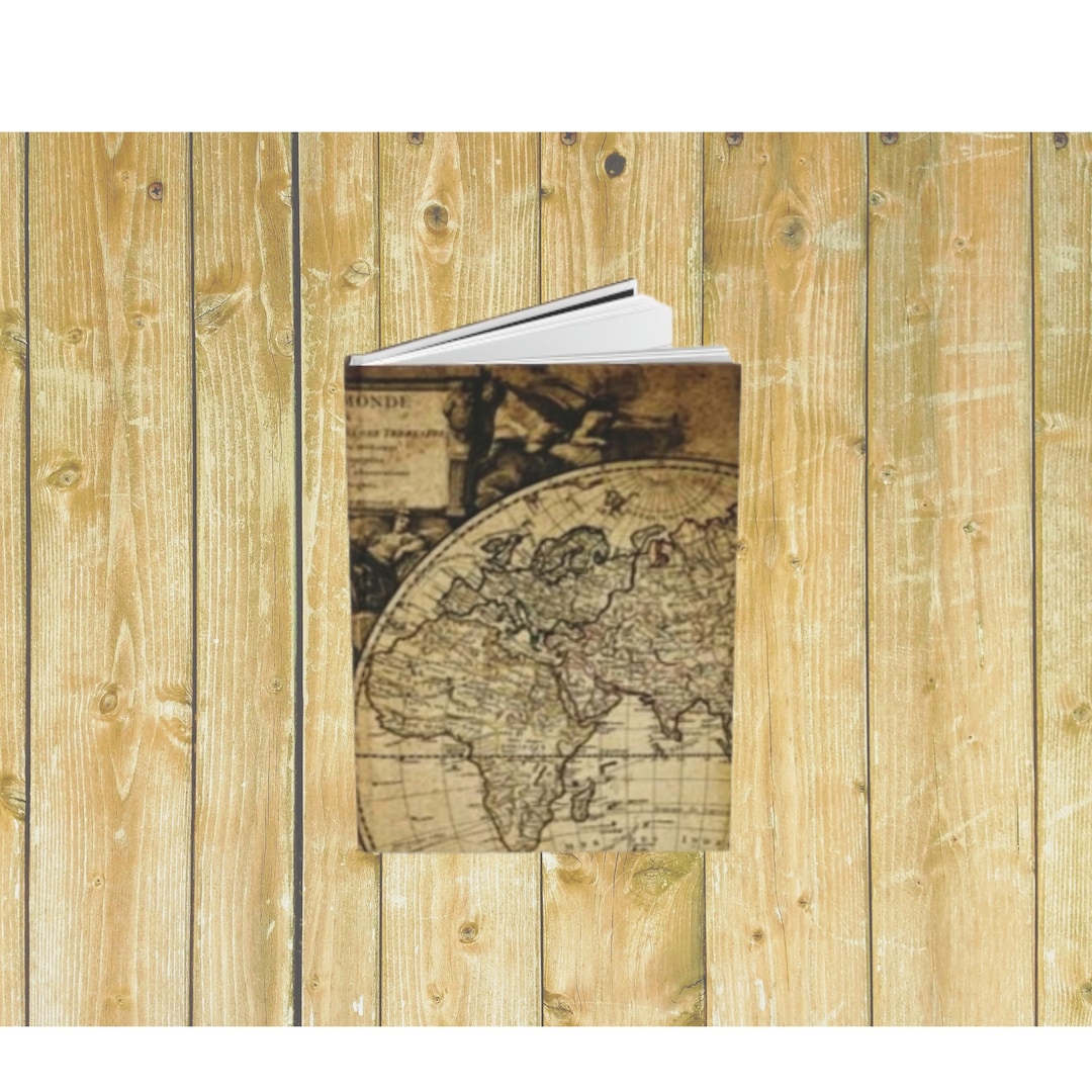 Travel Journal , World Map Journal , Hardcover Lined Blank Personal ...