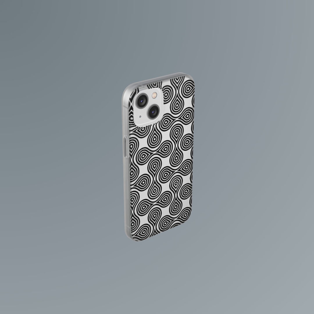 Black and White Geometric Phone Case , Flexible Phone Case for Iphone ...