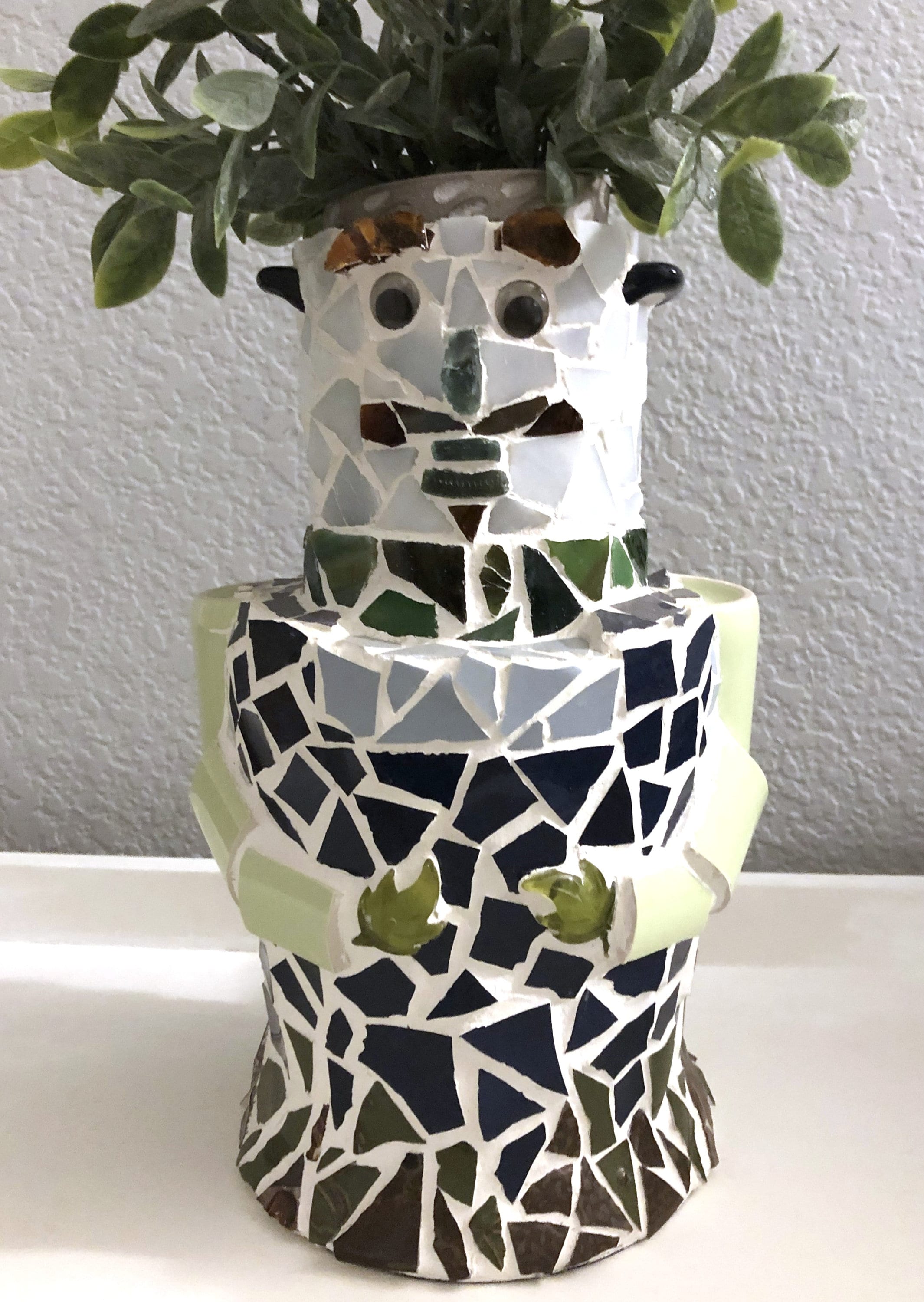 Mosiac Garden Man Planter - Etsy