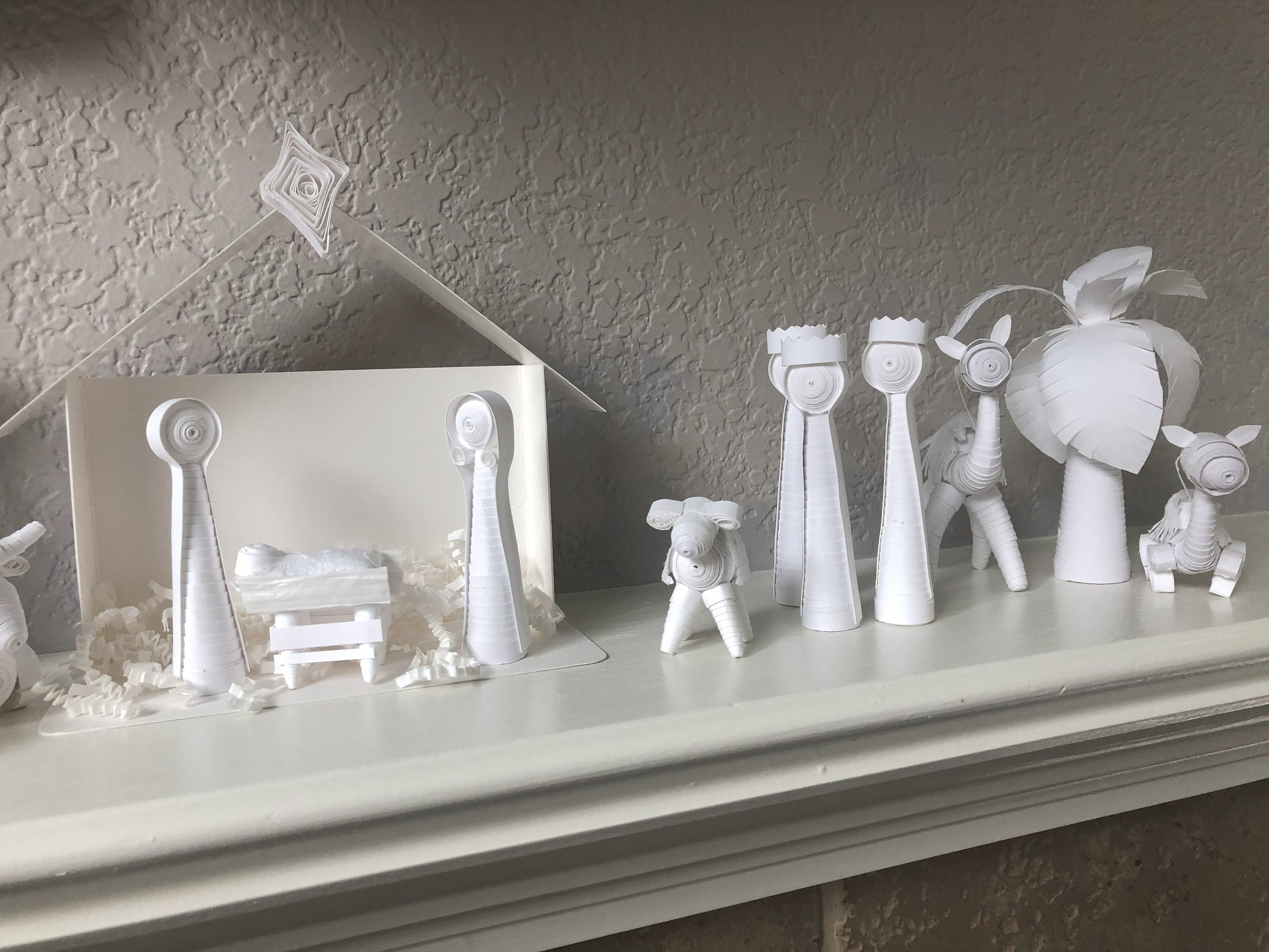 Quilled Nativity/manger Scene, 18-piece Set - Etsy