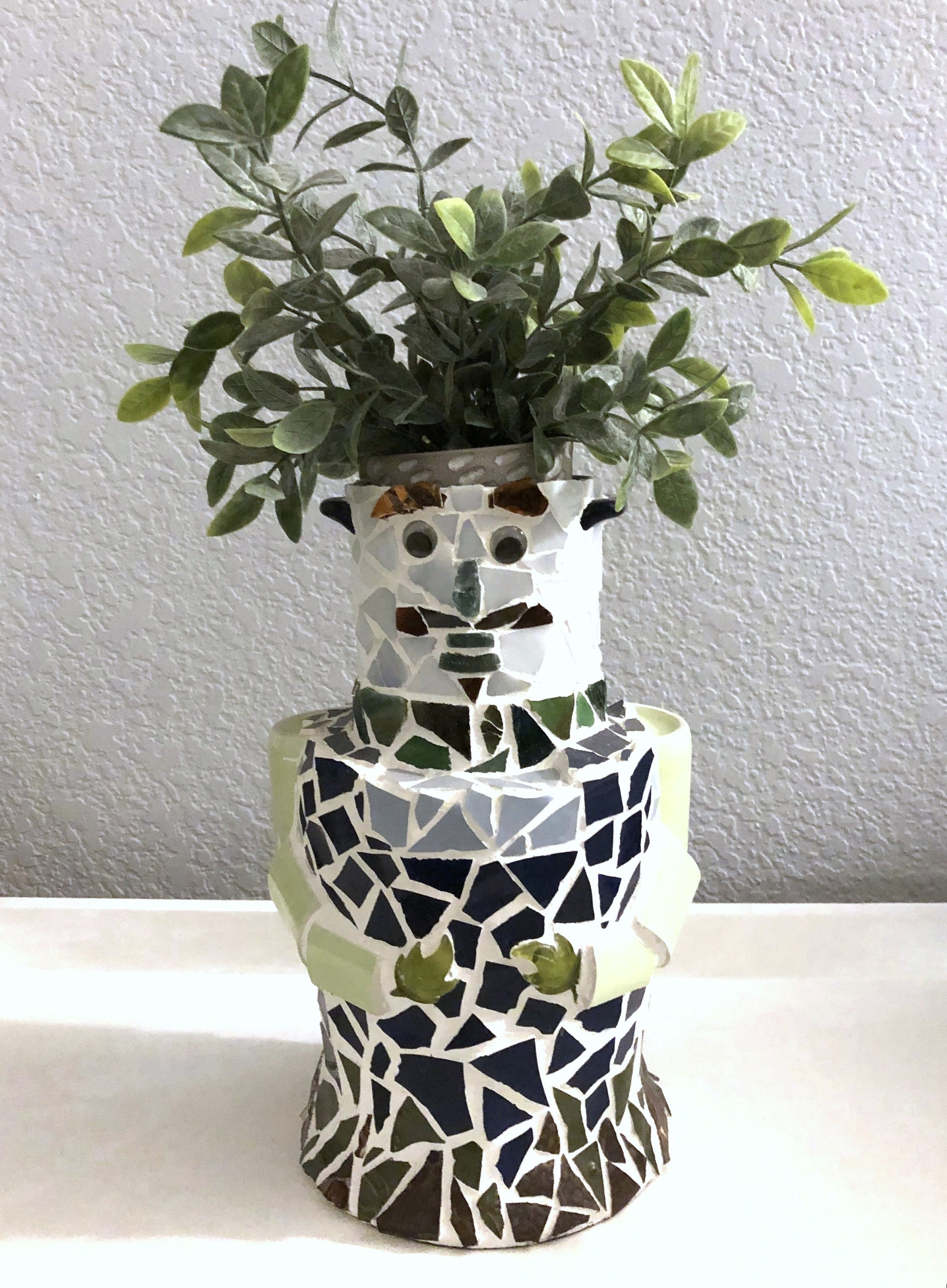 Mosiac Garden Man Planter - Etsy