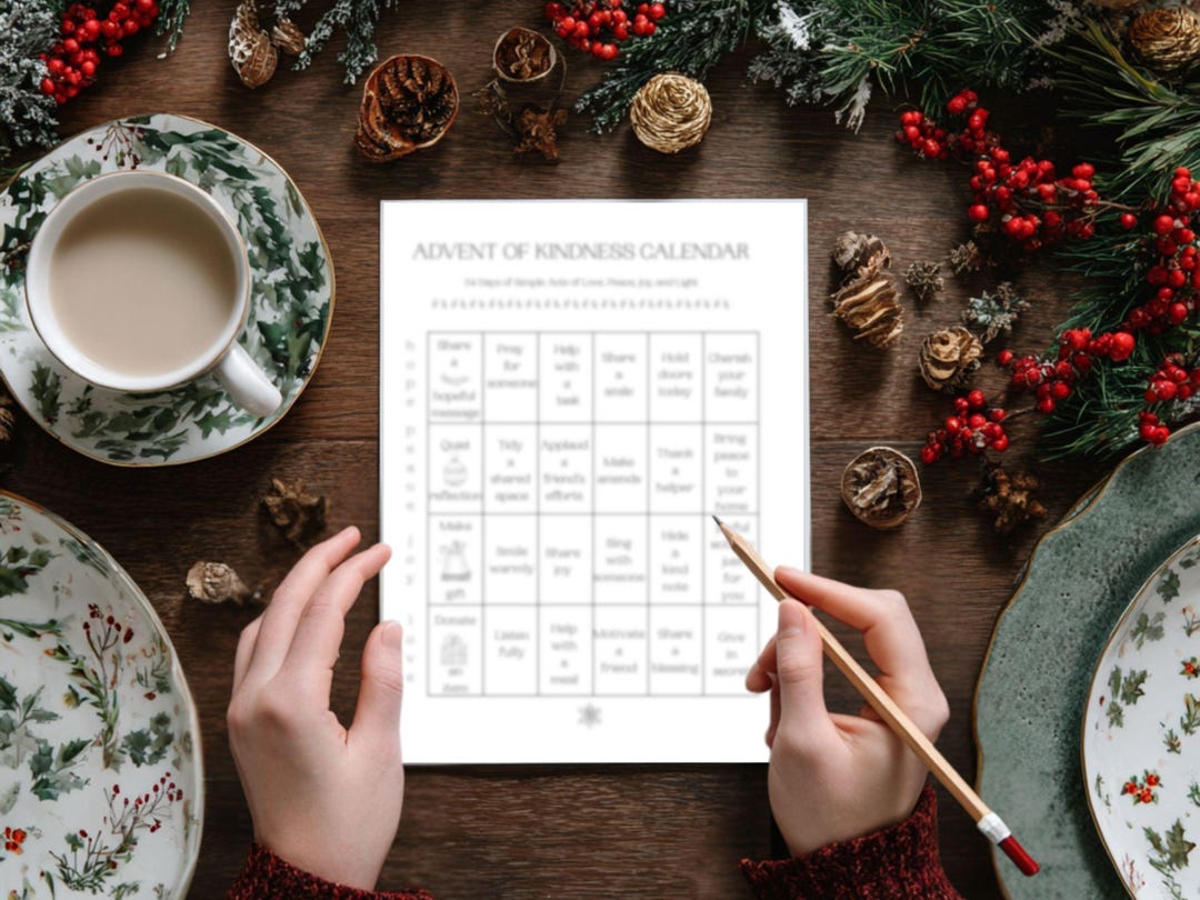 Printable Advent Kindness Calendar | 24 Days of Activities | Family ...