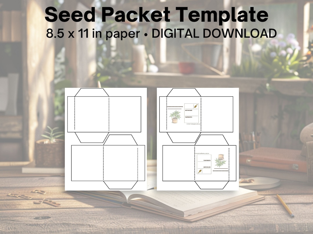 Homegrower's Seed Packet Template - Etsy