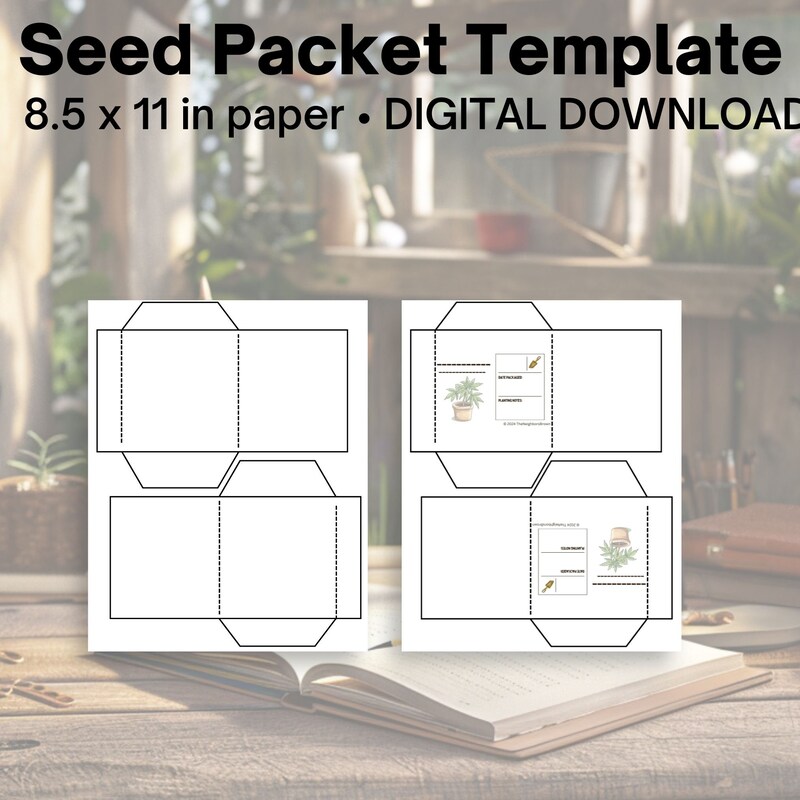 Seed Packet Template - Etsy