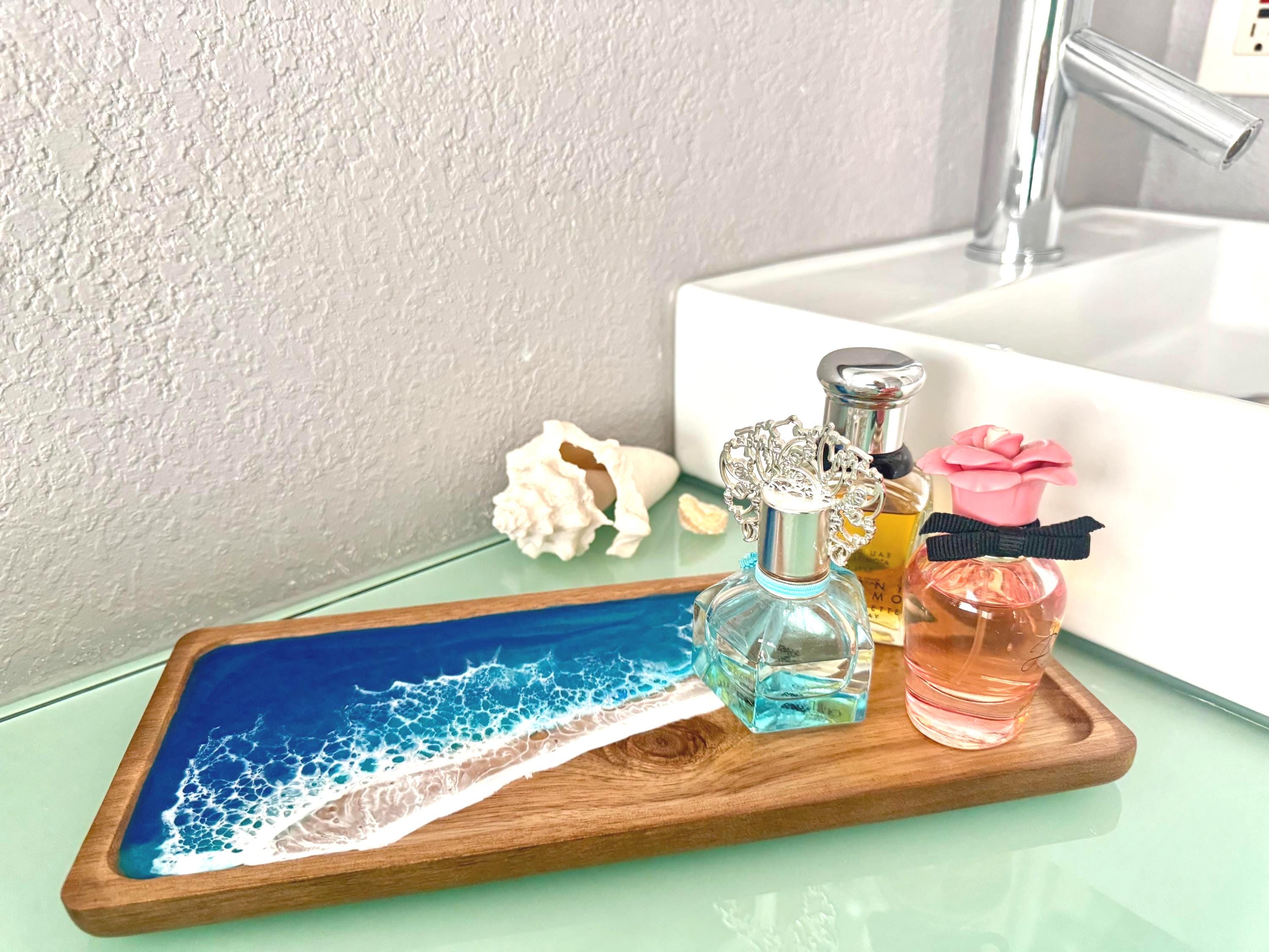 Resin Ocean Wave Trinket Tray for Beach Lover’s, Beachhouse Coastal ...