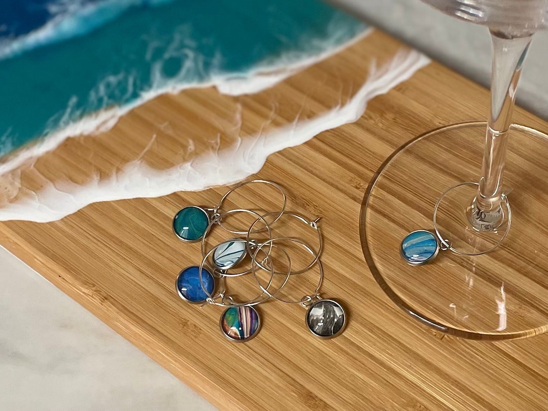 Wine Glass Charms, Set of 6, All Unique in Various Colors to Make Your ...