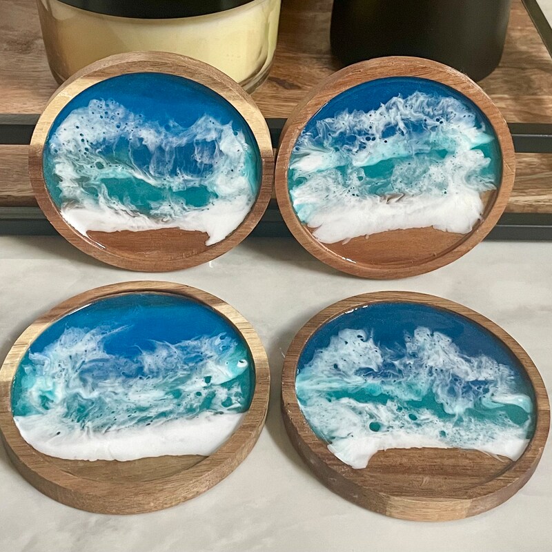 Resin Coaster - Etsy