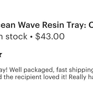 Resin Ocean Wave Trinket Tray for Beach Lover’s, Beachhouse Coastal ...