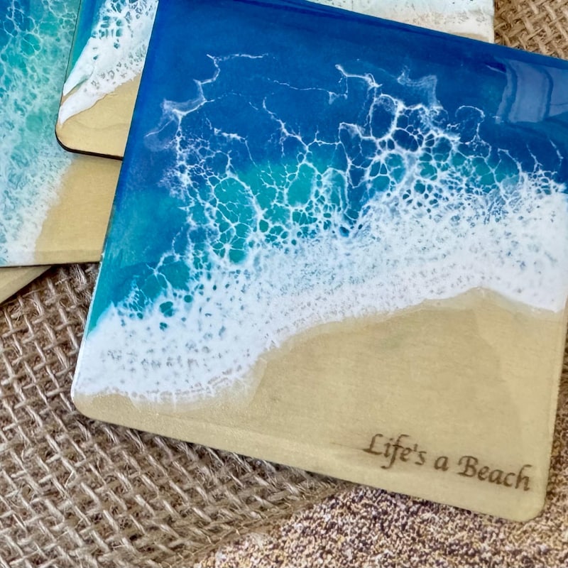 Beach Coasters - Etsy