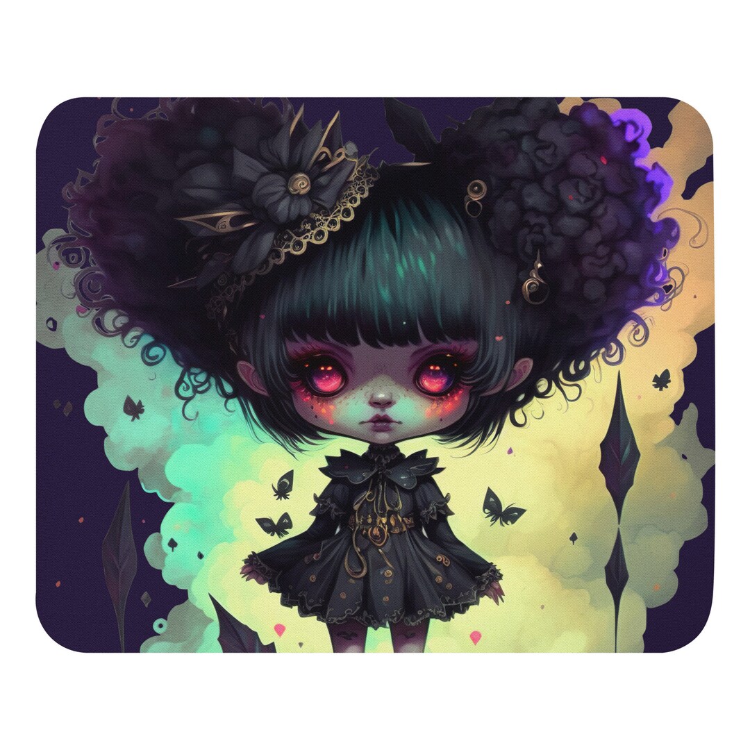 Victorian Emo Chibi Pigtail Princess Mouse Pad - Etsy