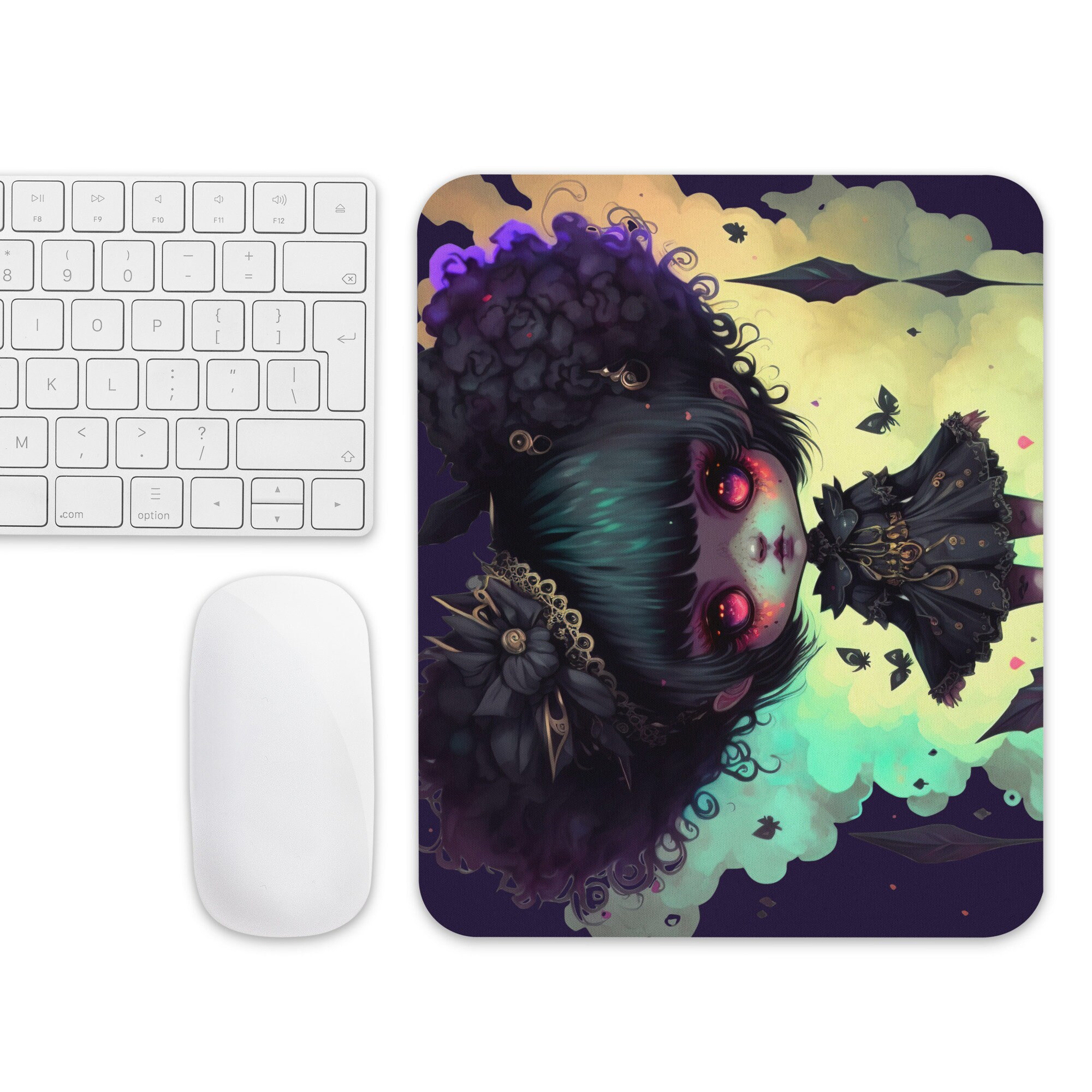 Victorian Emo Chibi Pigtail Princess Mouse Pad - Etsy