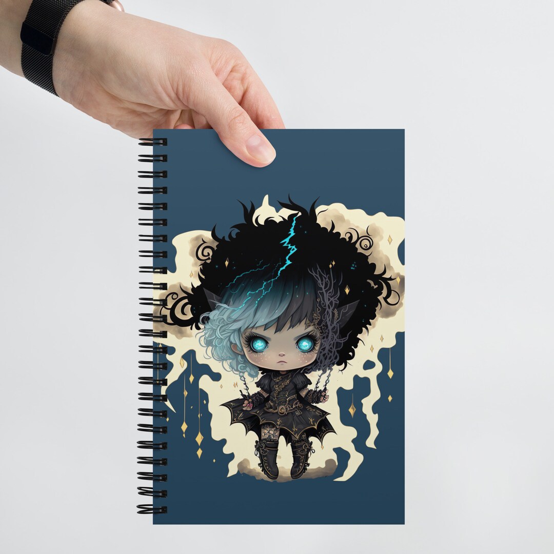 Lightning Chibi Pixie Spiral Notebook - Etsy