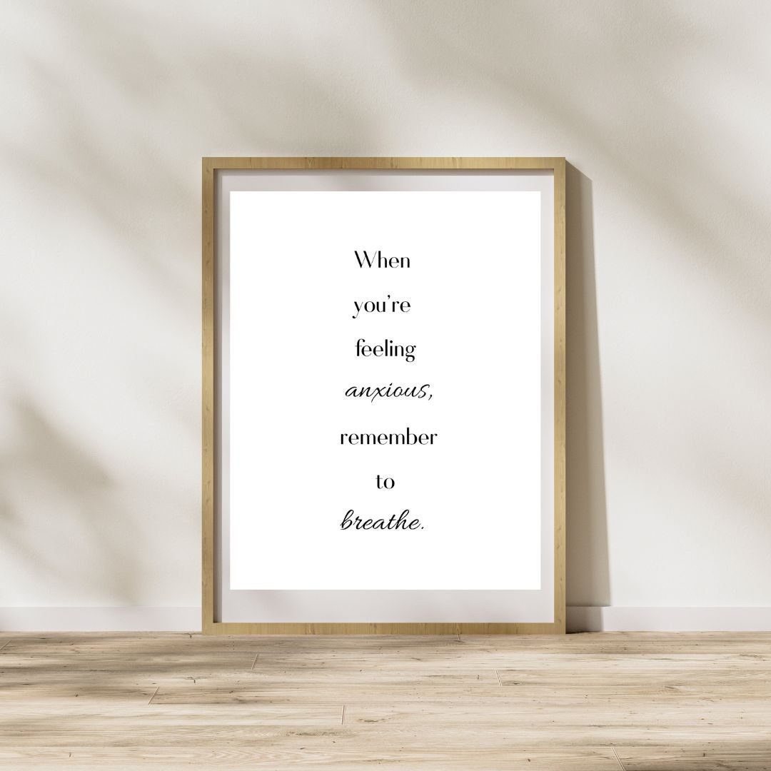 Printable Anxiety Positive Affirmation Wall Art, Quote Wall Art ...