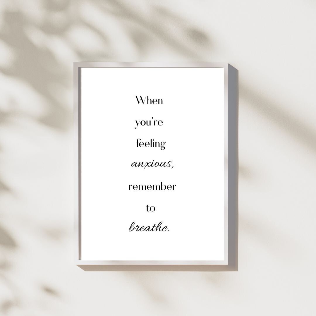 Printable Anxiety Positive Affirmation Wall Art Quote Wall - Etsy