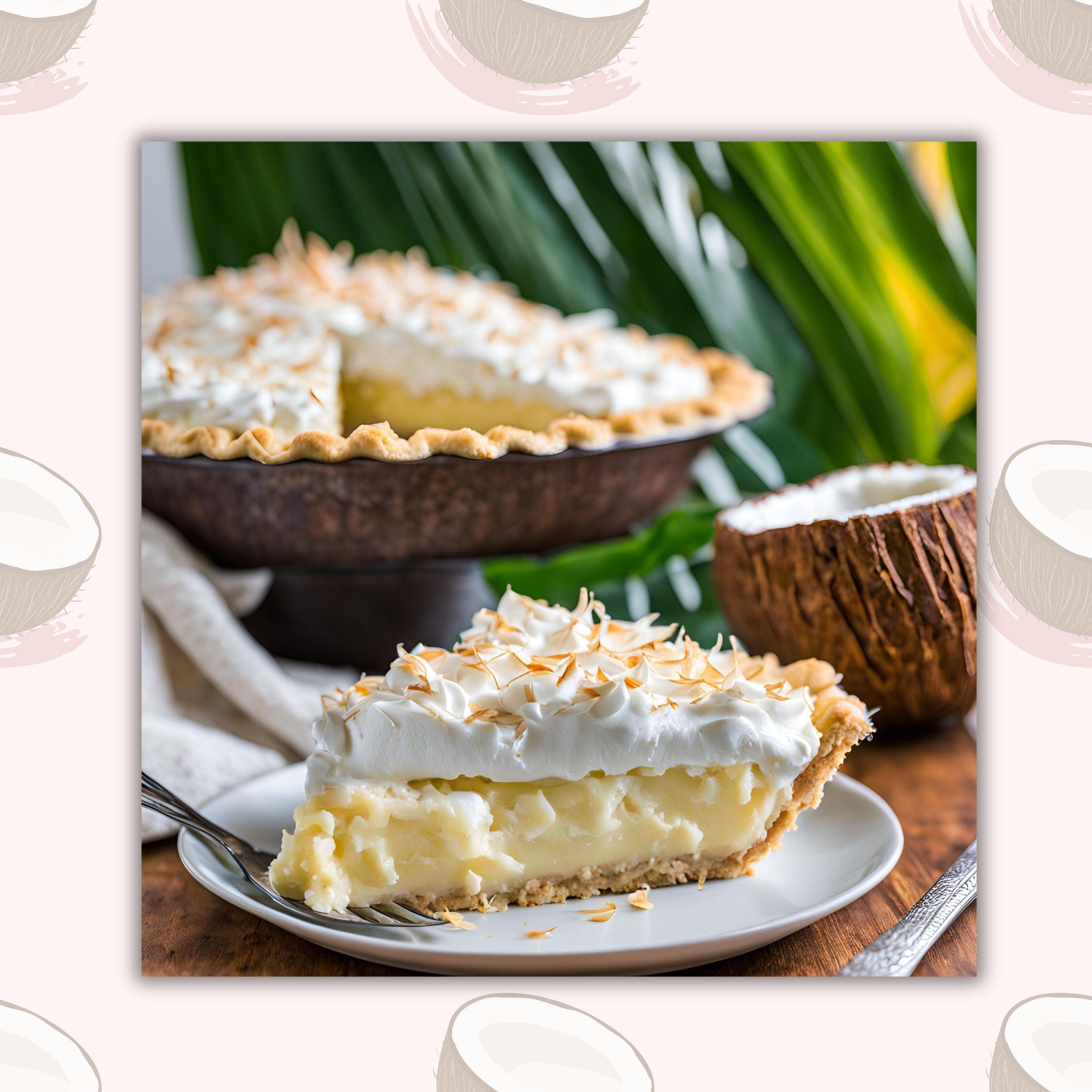 Coconut Cream Pie Dessert Homemade Tropical Comfort Food Delicious Classic Coconut Cream Pie ...