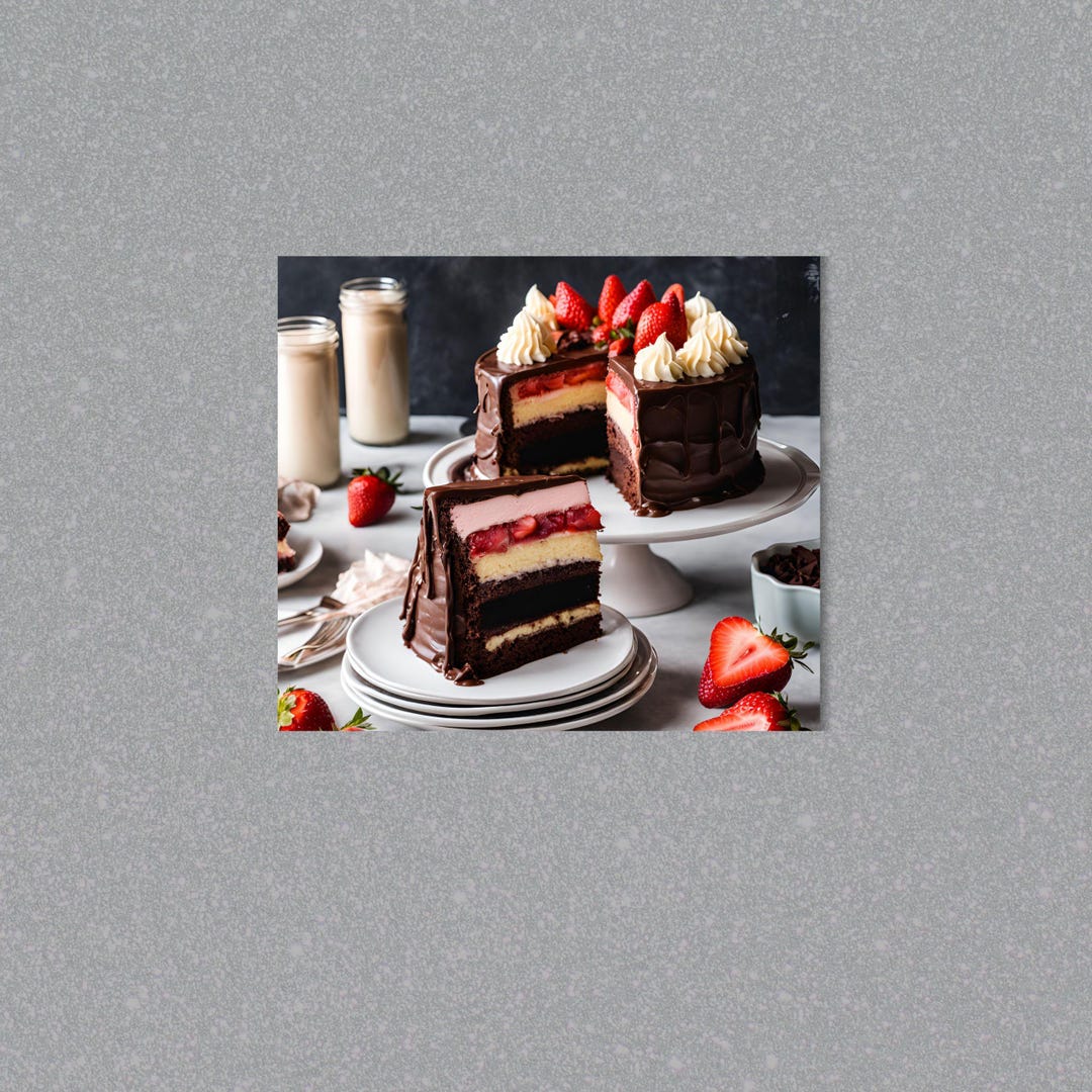 Neapolitan Cake Chocolate Vanilla Strawberry Layered Cake Celebration ...