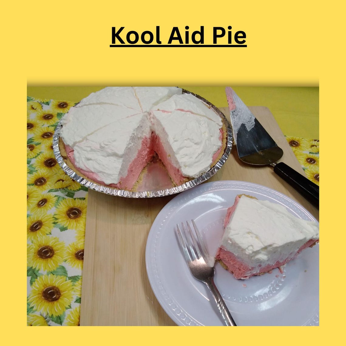 Kool-aid Pie No-bake Dessert Easy Recipe Summer Treat Quick Dessert Kid ...