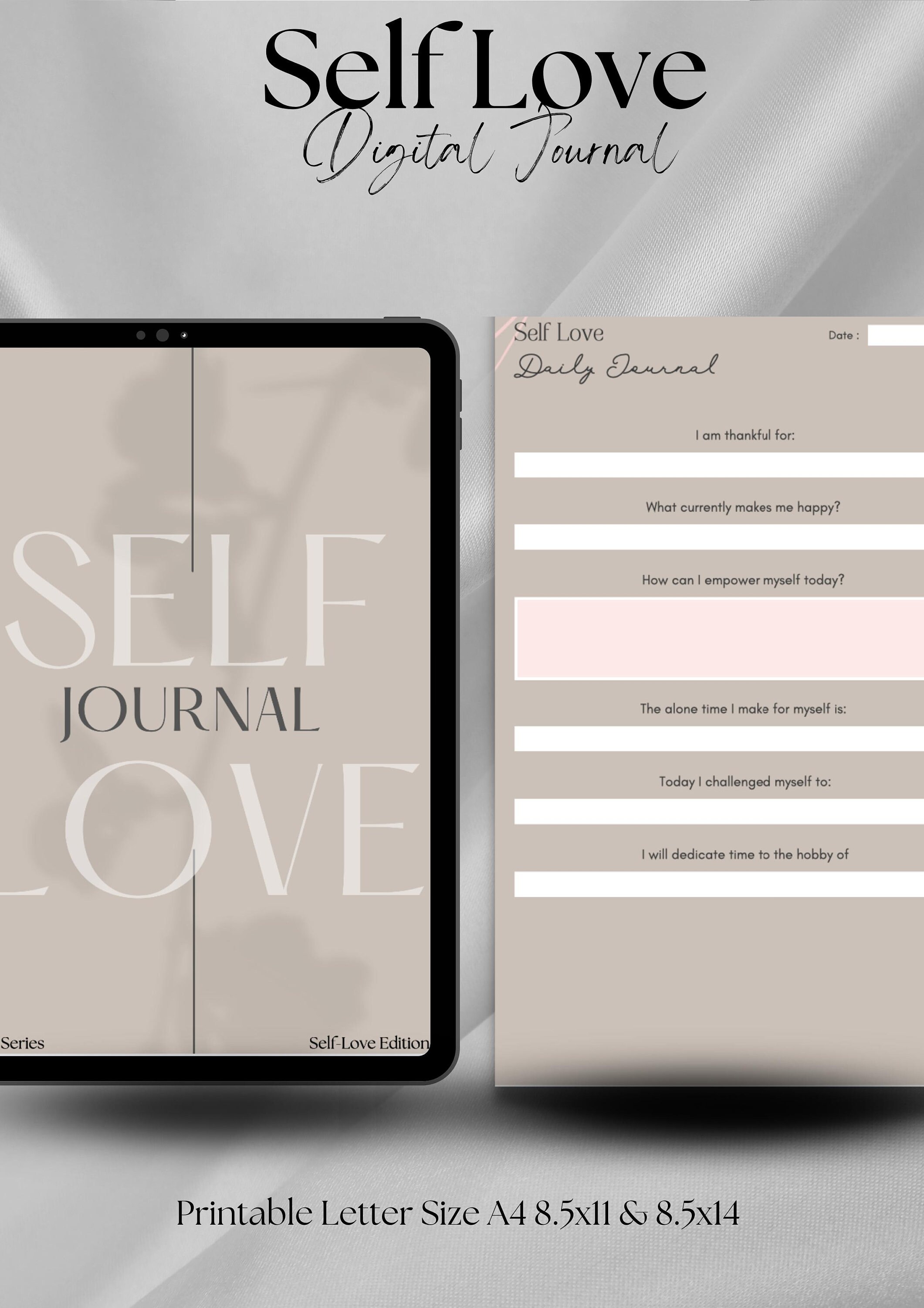 Self Love Digital Therapy Journal, Digital Journal for iPad Mental ...