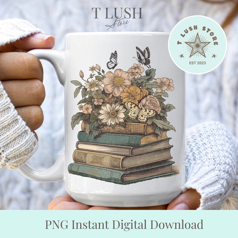 Book Lover PNG, Books Butterflies Svg, Bookish Sublimation Design, Book ...