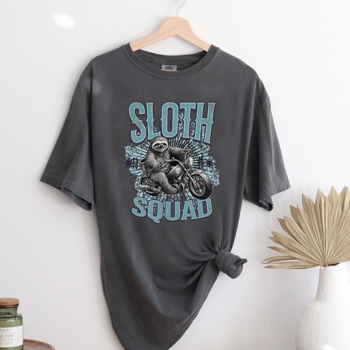 Sloth Gifts, Fun Sloth T-shirt, Sloth Tshirt, Crew Neck Tee, Father ...