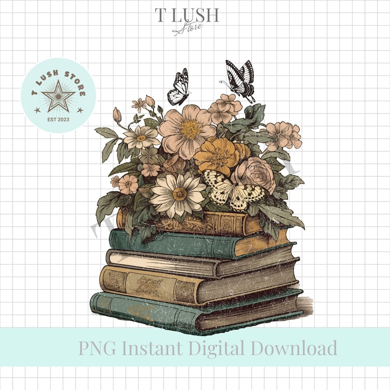 Book Lover PNG, Books Butterflies Svg, Bookish Sublimation Design, Book ...