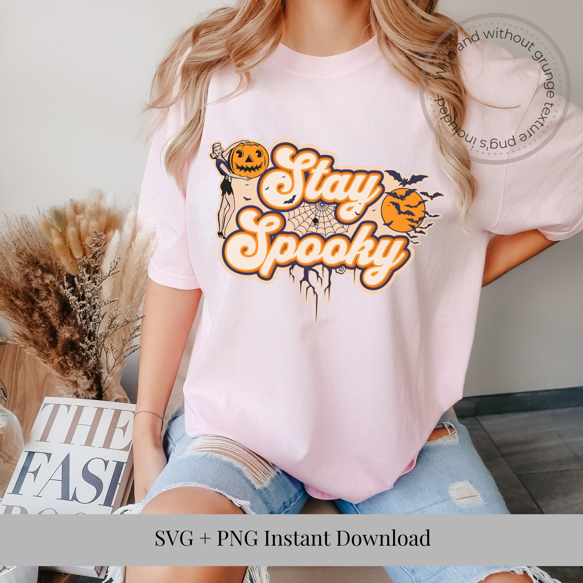 Stay Spooky Halloween PNG, Halloween Svg, Retro Spooky Season ...