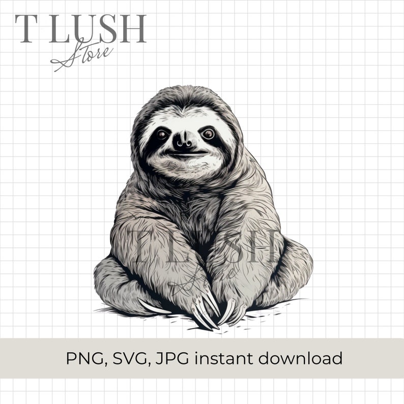 Niedliches Faultier PNG, Faultier SVG, Faultier Jpg, PNG-Dateien für ...