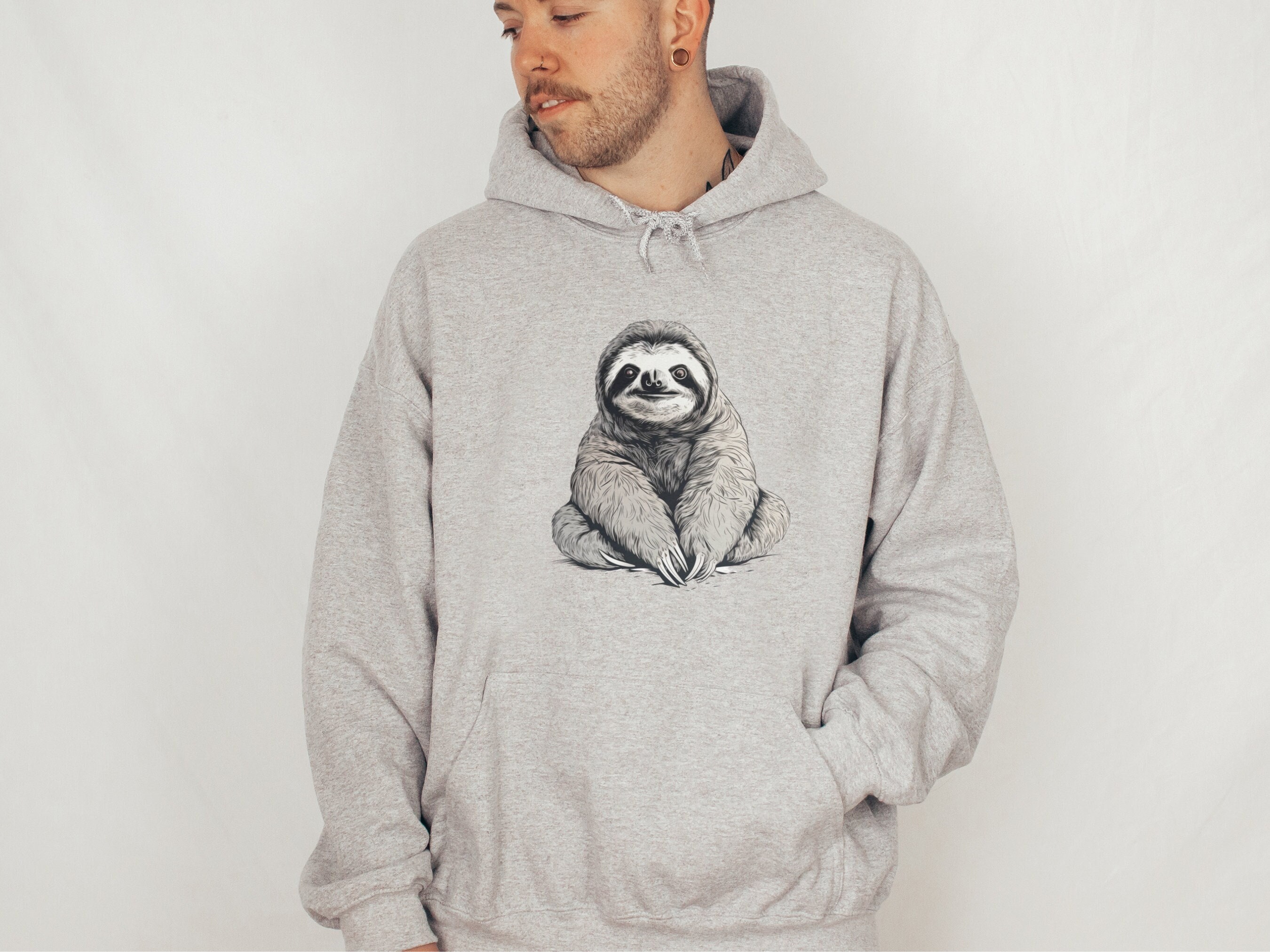Sloth Gifts, Sloth Hoodie, Sloth Gift, Sloth Lover Shirt, Graphic Sloth ...