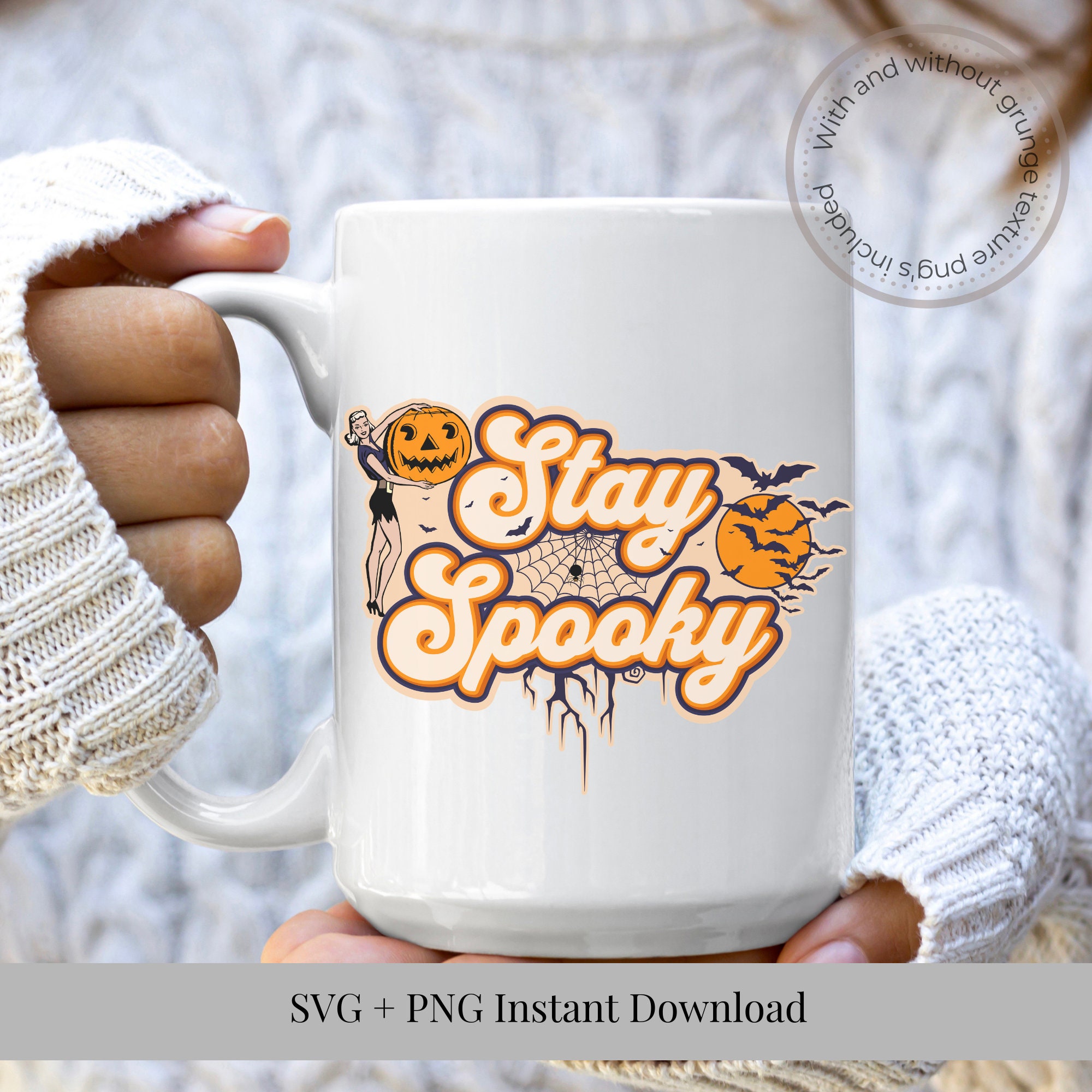 Stay Spooky Halloween PNG Halloween Svg Retro Spooky Season - Etsy