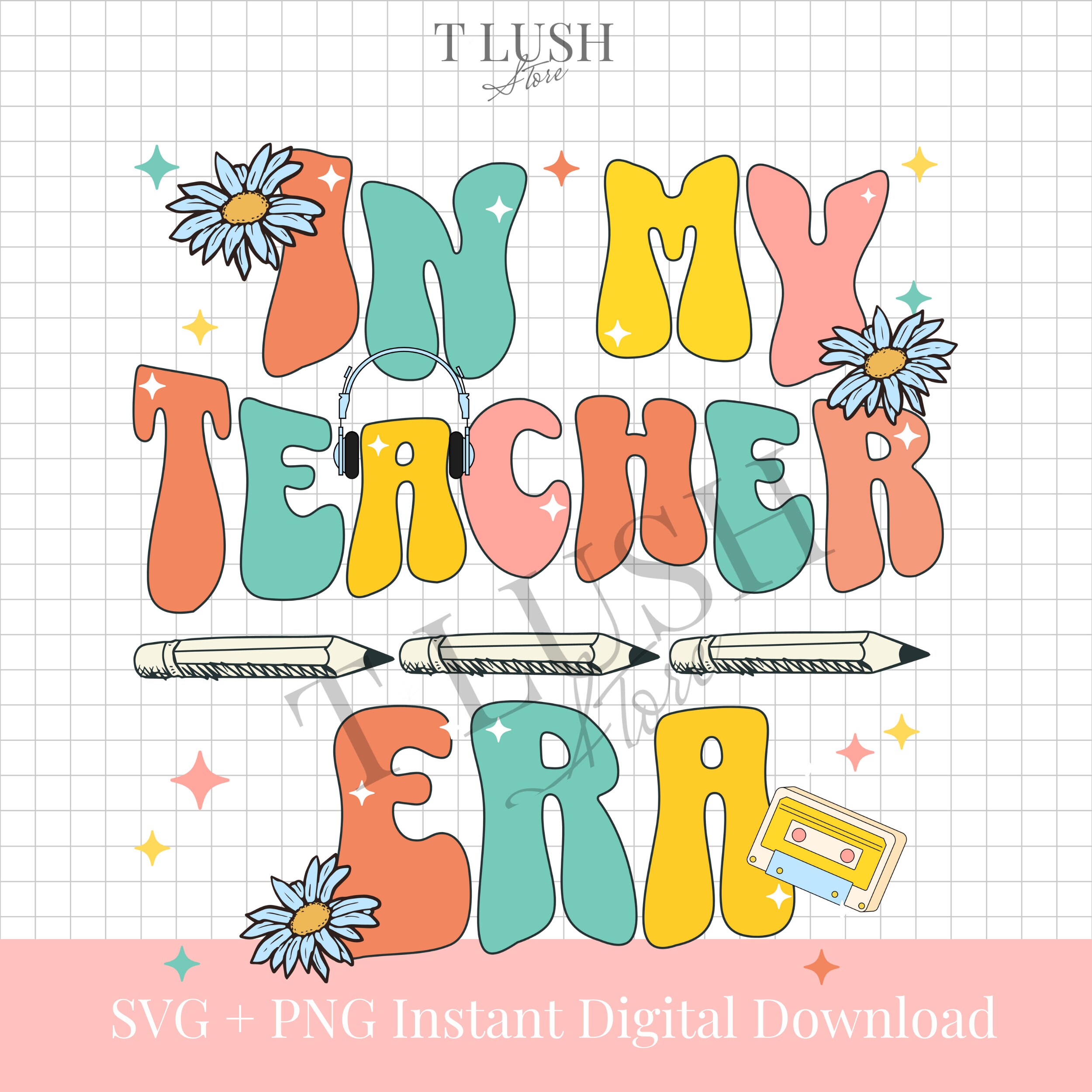 In My Teacher Era Png Retro Teacher Era Png Cool Teacher - Etsy