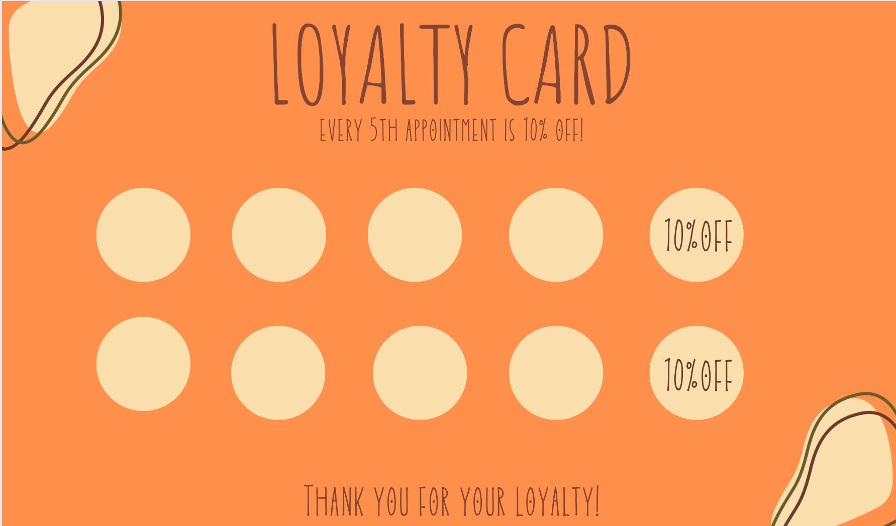 DIY Loyalty Card Template, Customizable Loyalty Card, Customer Loyalty ...