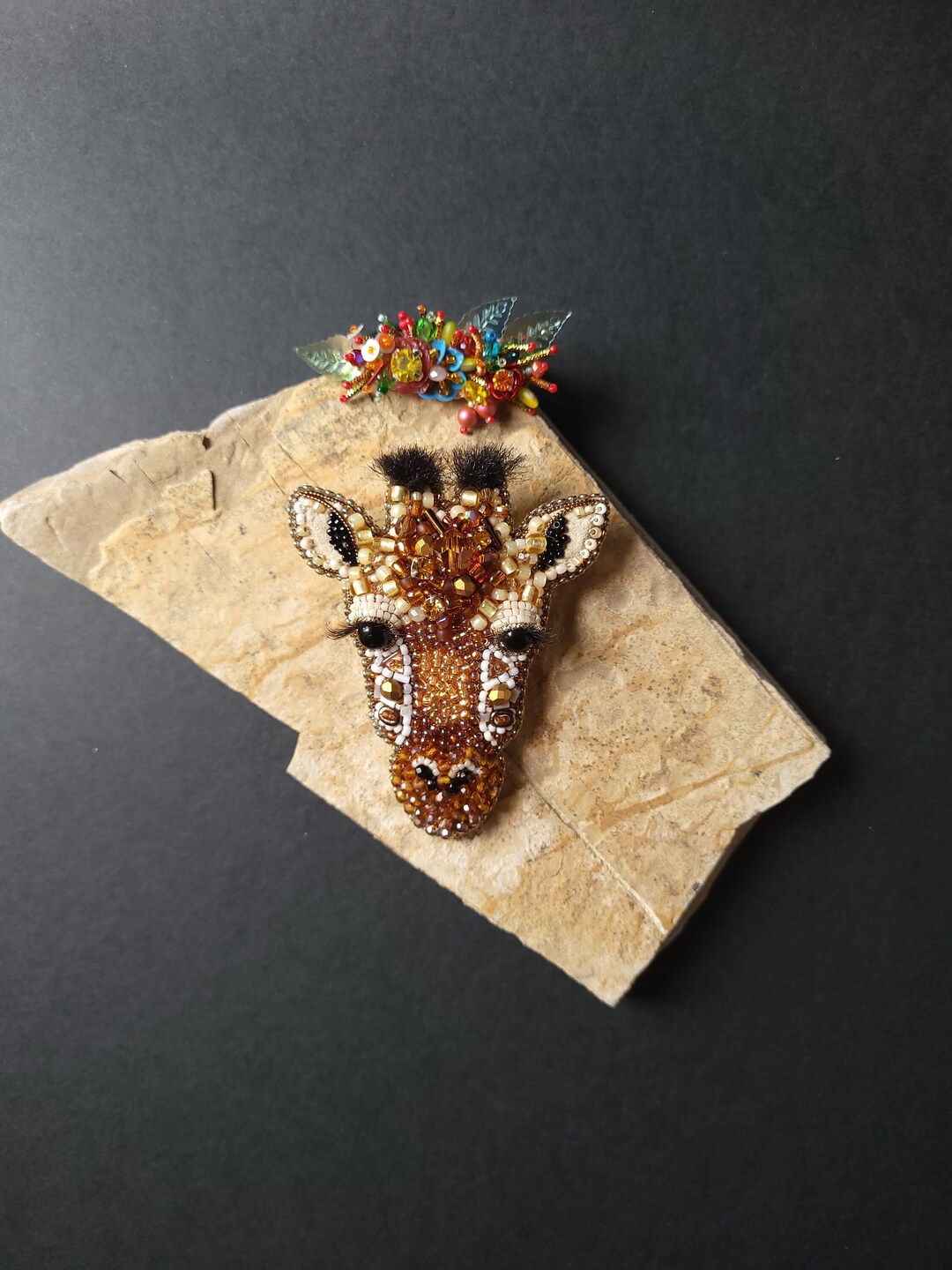 Handmade Giraffe Beaded Brooch Pin, Safari African Animal Jewelry Lover ...