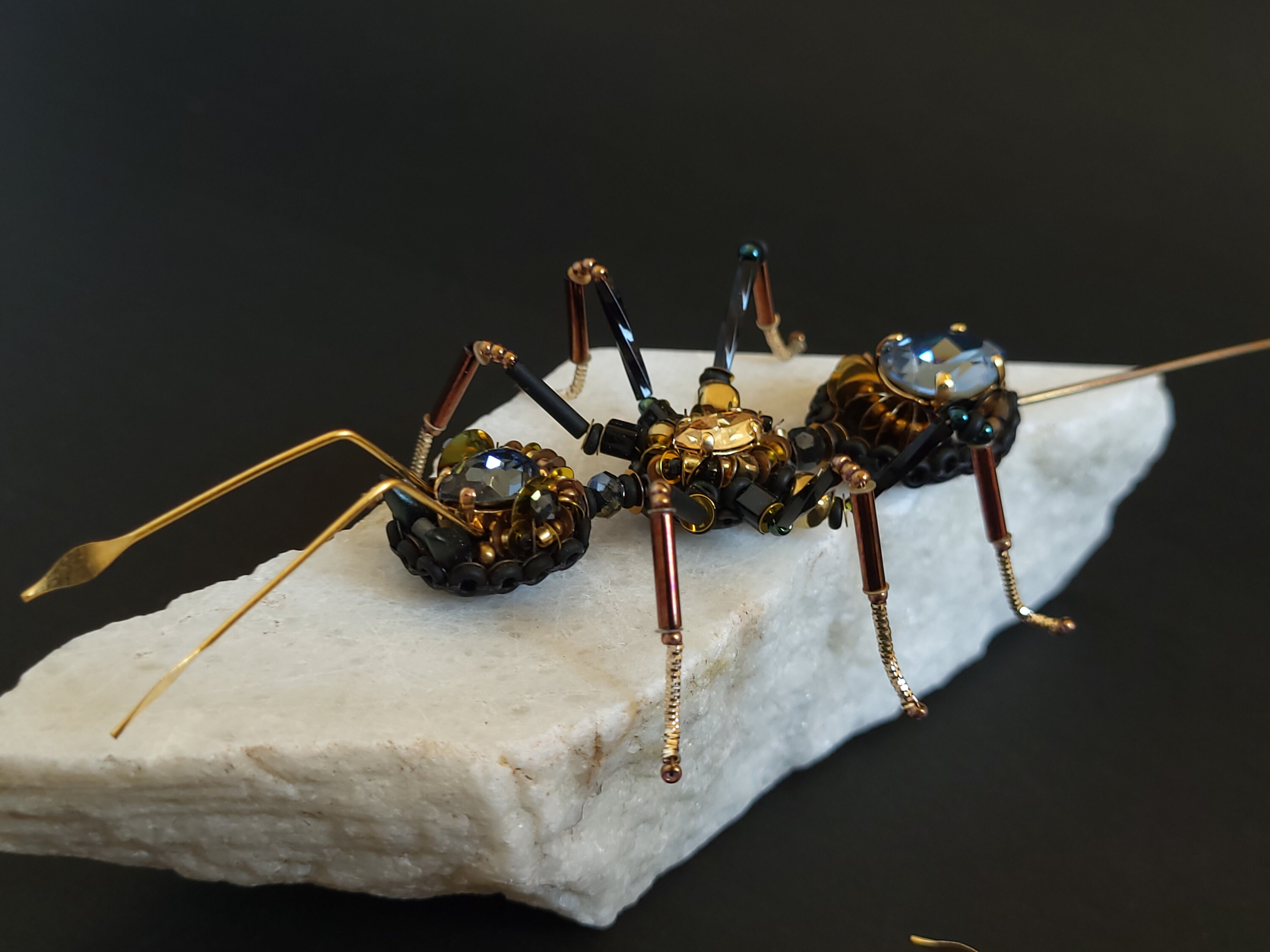 Red Blue Ant Brooch Pin Needle, Handmade Insect Bug Jewelry Unique ...