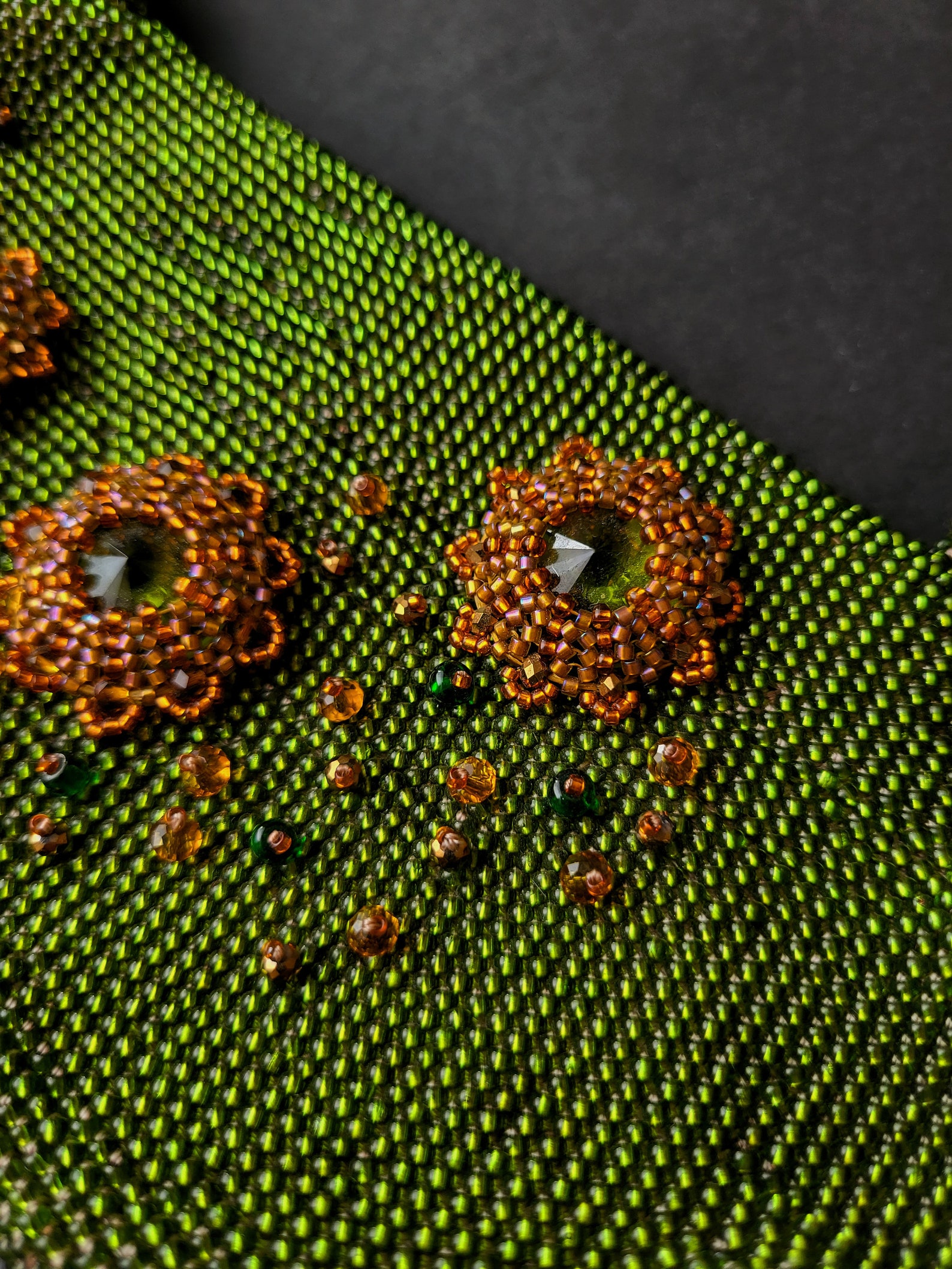 Frog Toad Handmade Beaded Bag, Green Orange Crocheted Amphibians Purse ...