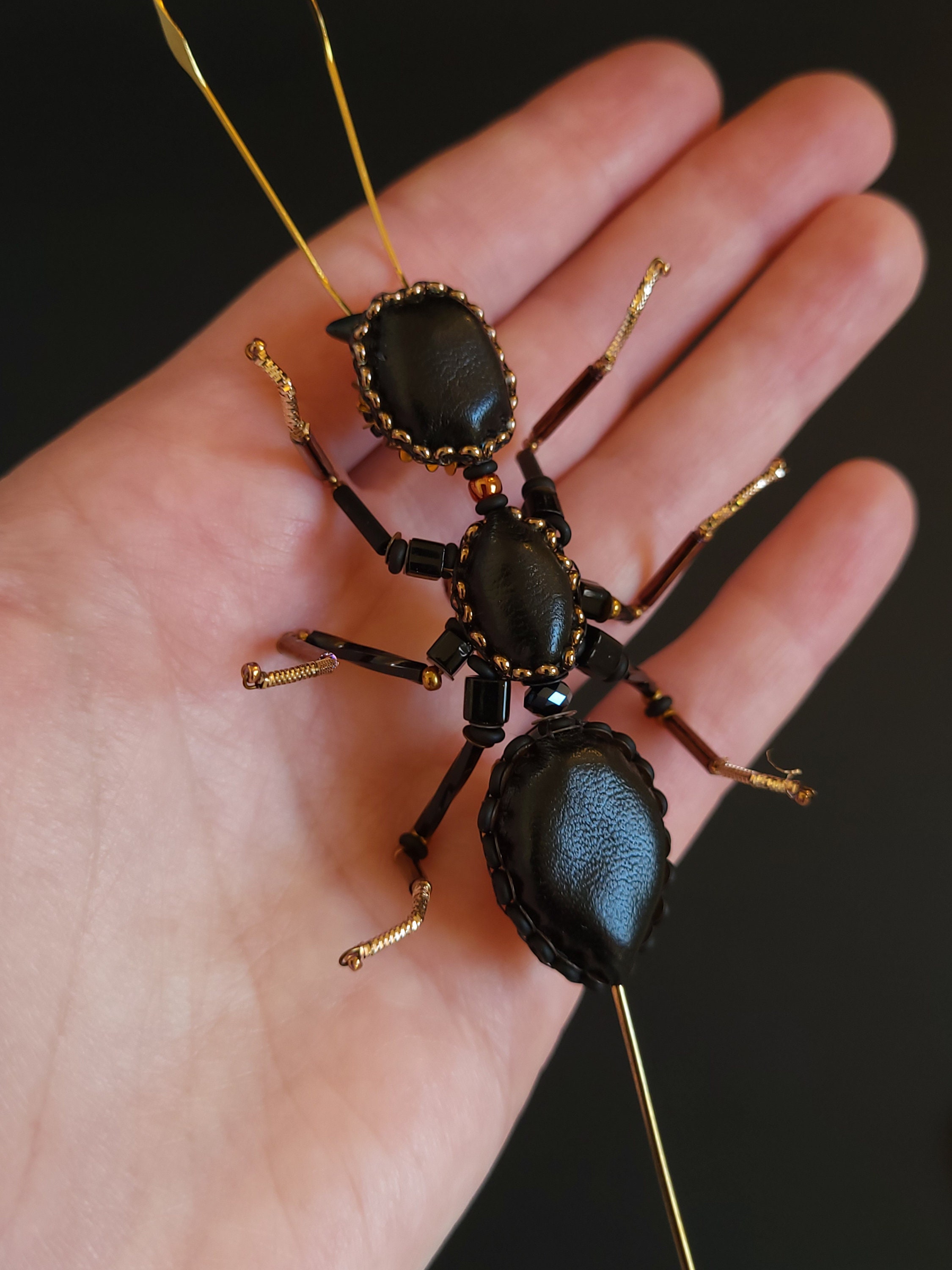 Red Blue Ant Brooch Pin Needle, Handmade Insect Bug Jewelry Unique ...