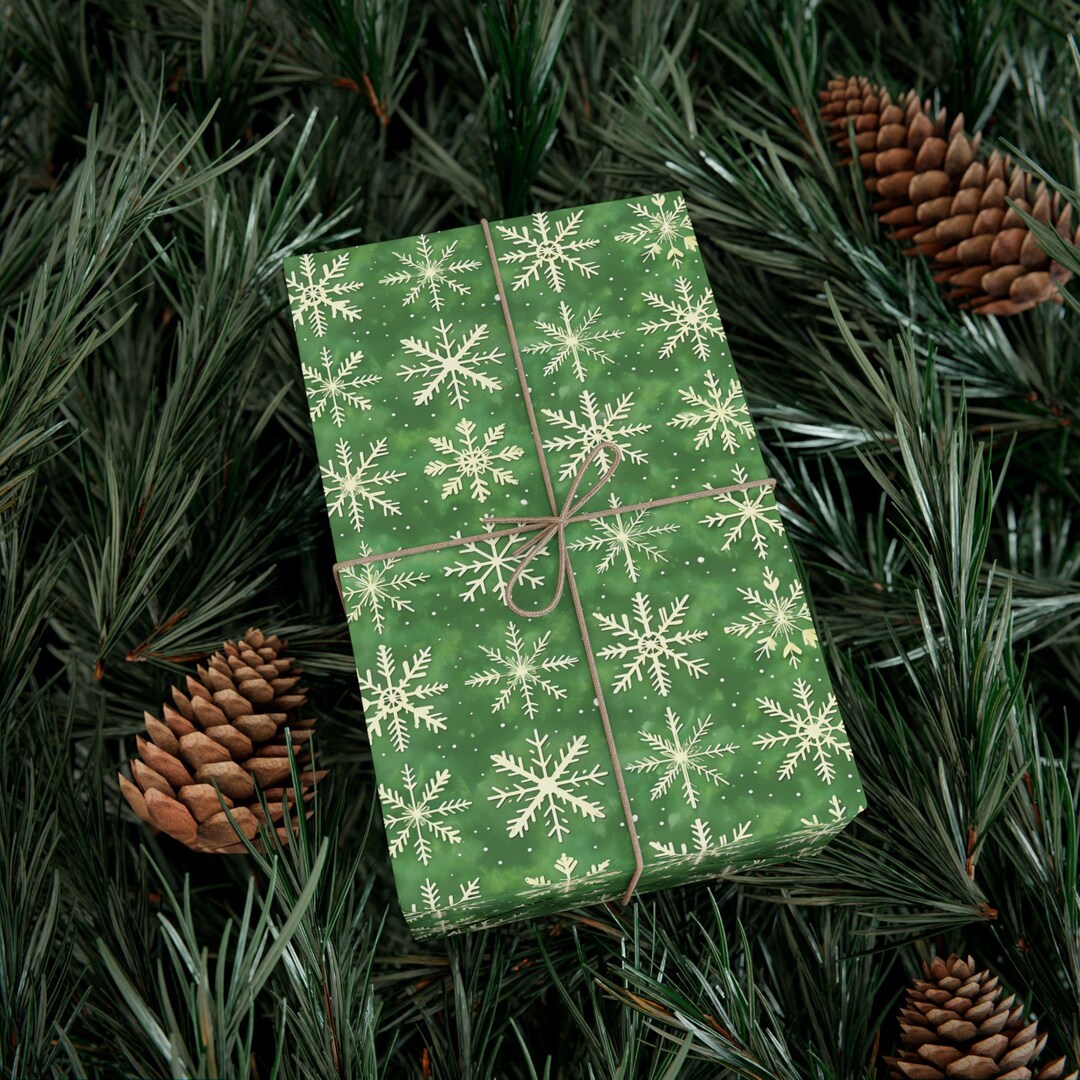Holiday Wrapping Papers, Snowy Christmas Gift Wrap, Festive Gift ...