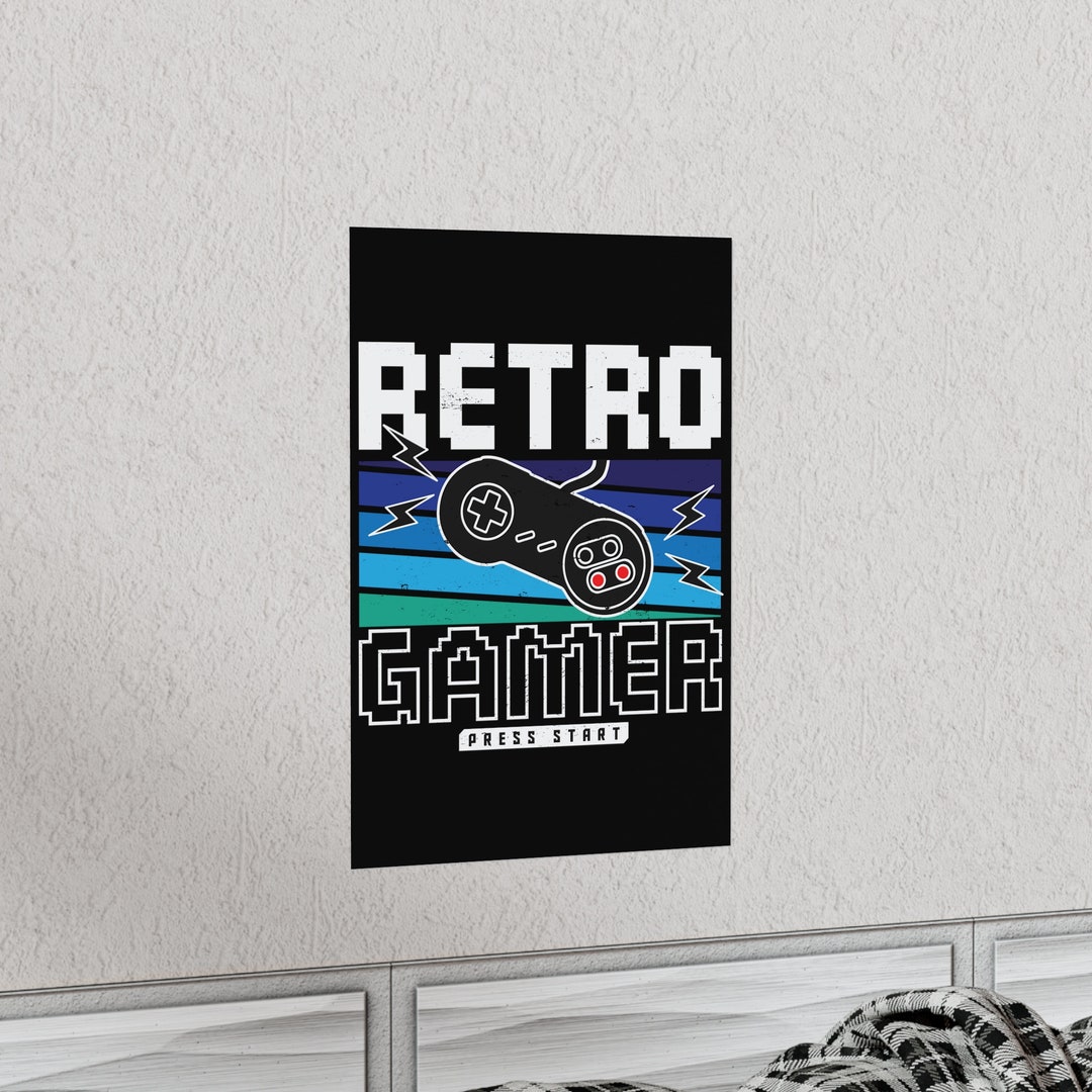 Retro Gamer Video Game Poster Retro Game Poster Gaming Decor Gifts for ...