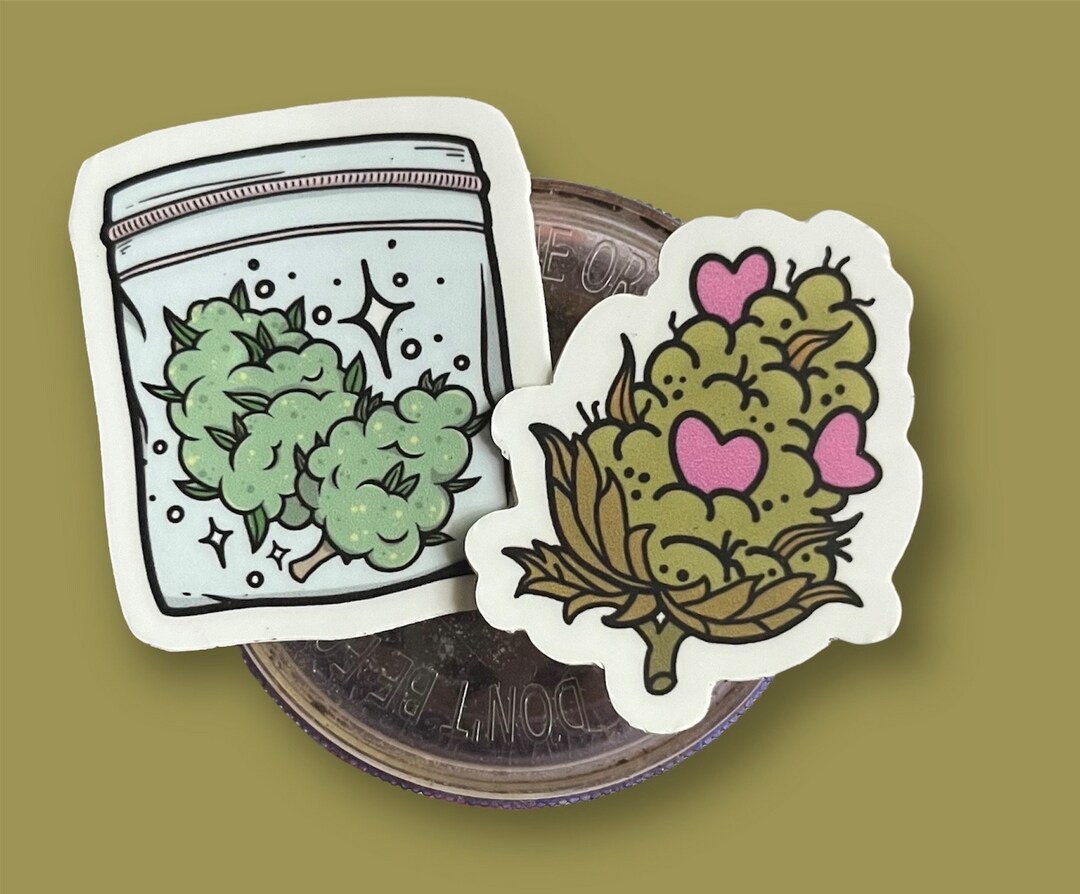 420 Stickers for Stoners Weed Cannabis Nug Haze Valentines Heart Oud ...