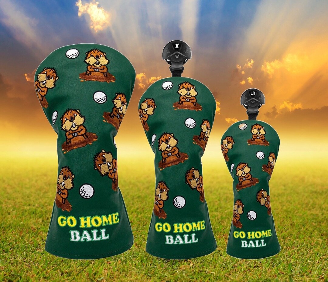 Caddy Shack Gopher Style Leather Golf Club Head Cover 1 3 5 Driver ...